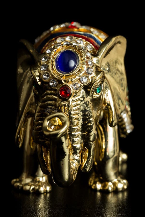 Golden elephant stock image. Image of buddhism, africa - 22730847