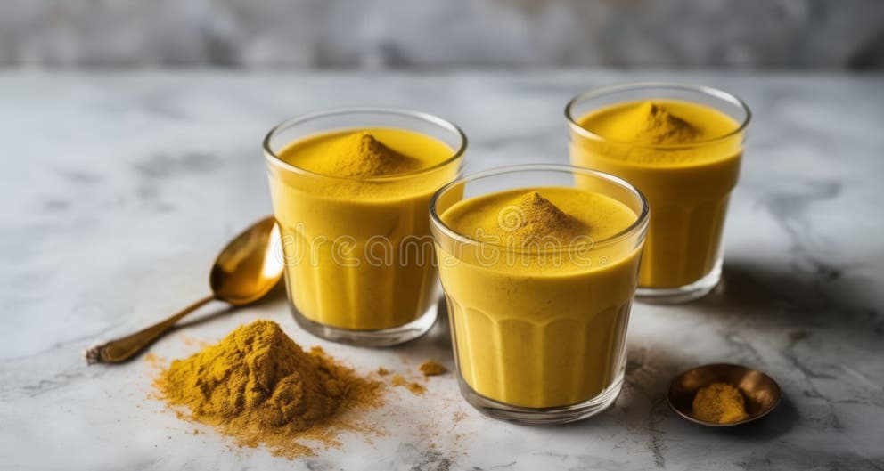 Golden Elixir - a Blend of Spices and Health Stock Illustration ...
