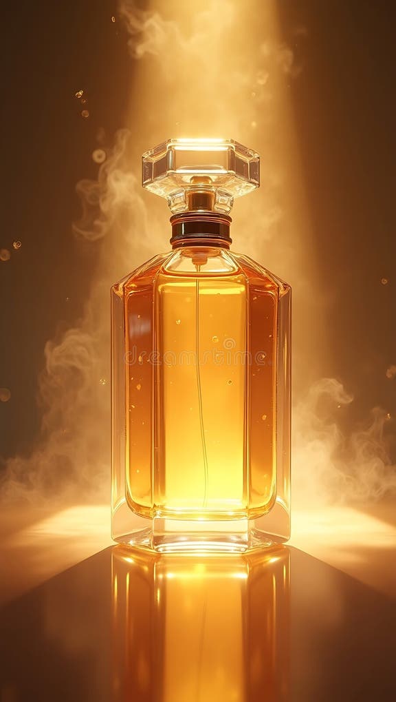 A Golden Elixir of Timeless Elegance Captured in a Crystal Flacon ...