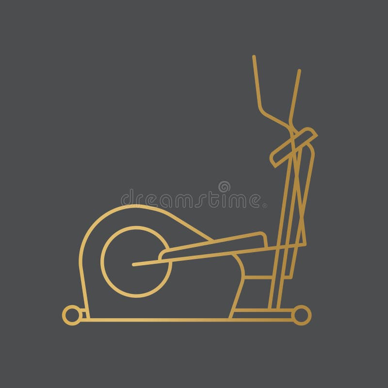 Golden Elliptical, Cross Trainer Icon Stock Vector - Illustration of ...