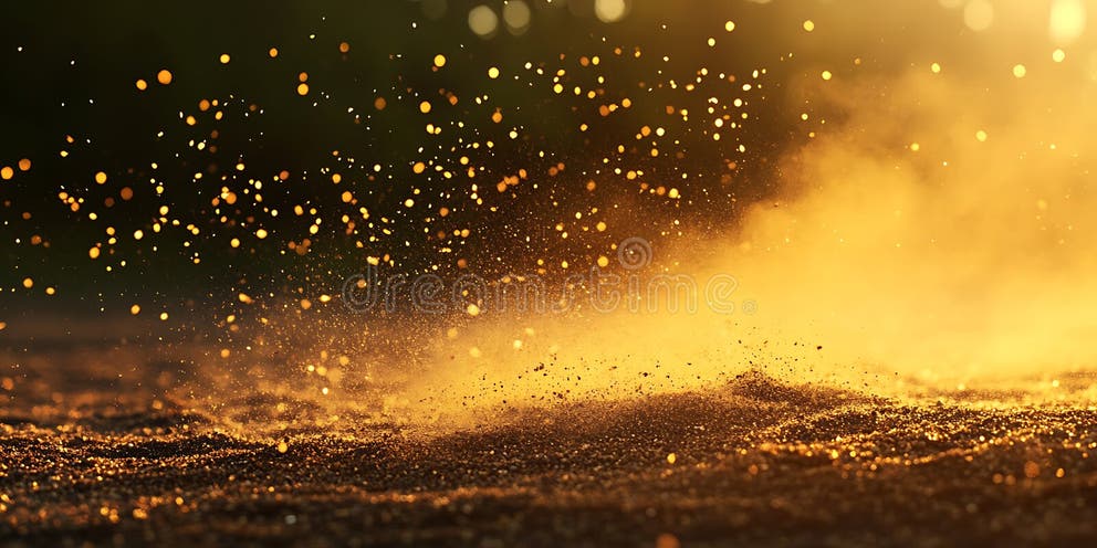Golden Embers Background Fire Sparks Texture Stock Illustration ...