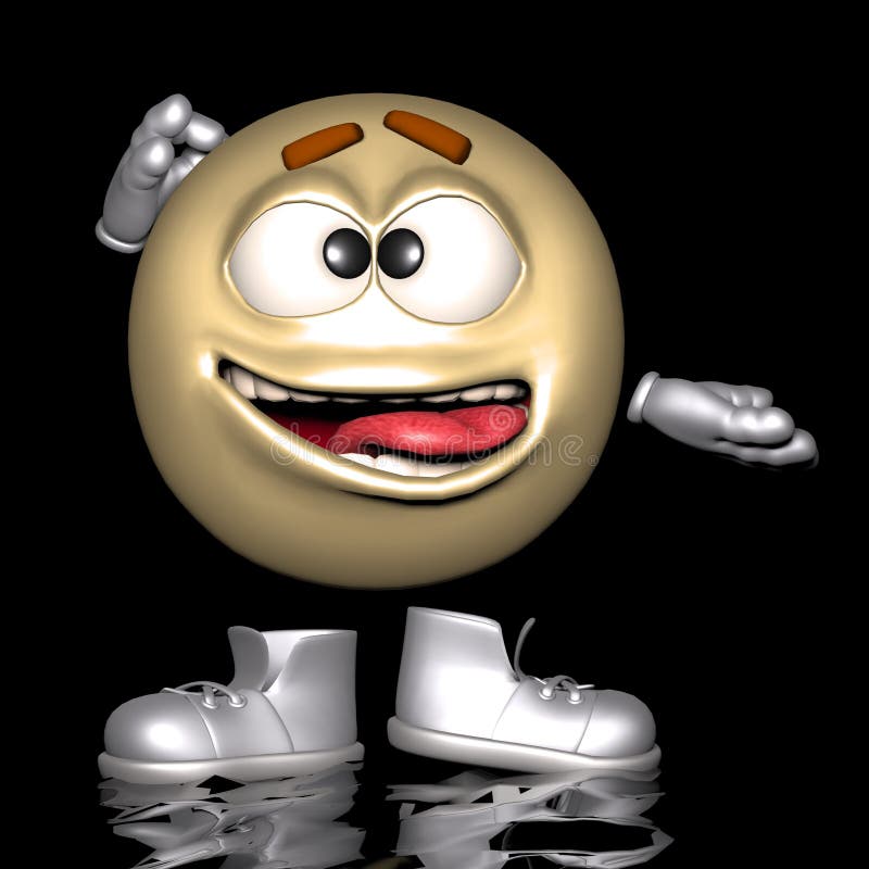 Golden emoticon stock illustration. Illustration of hands - 39642749