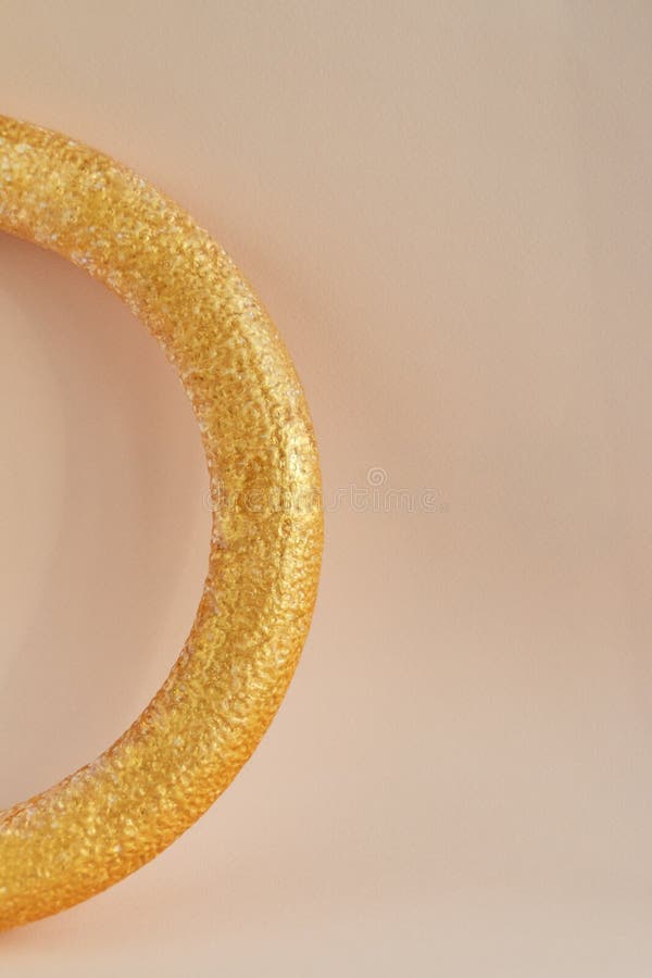 Golden Circle Frame on Pink Background Stock Image - Image of decor ...