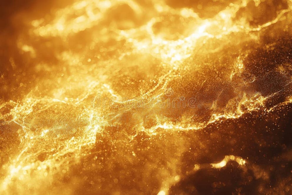 Golden Energy Flow with Abstract Background Texture Stock Illustration ...