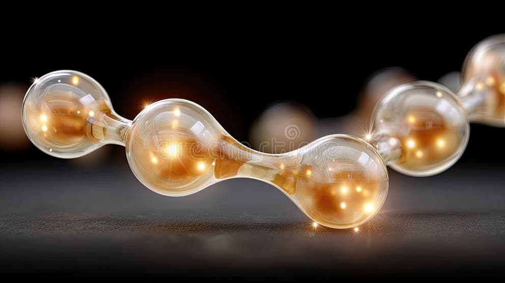 Golden Energy Molecules Create a Mesmerizing Pattern on a Dark Surface ...