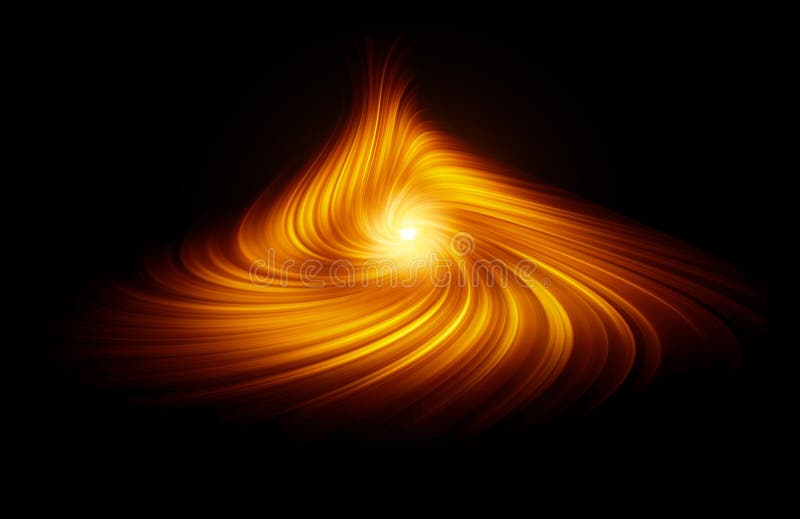 Golden Energy Vortex with Light Trails and Circular Motion Stock ...
