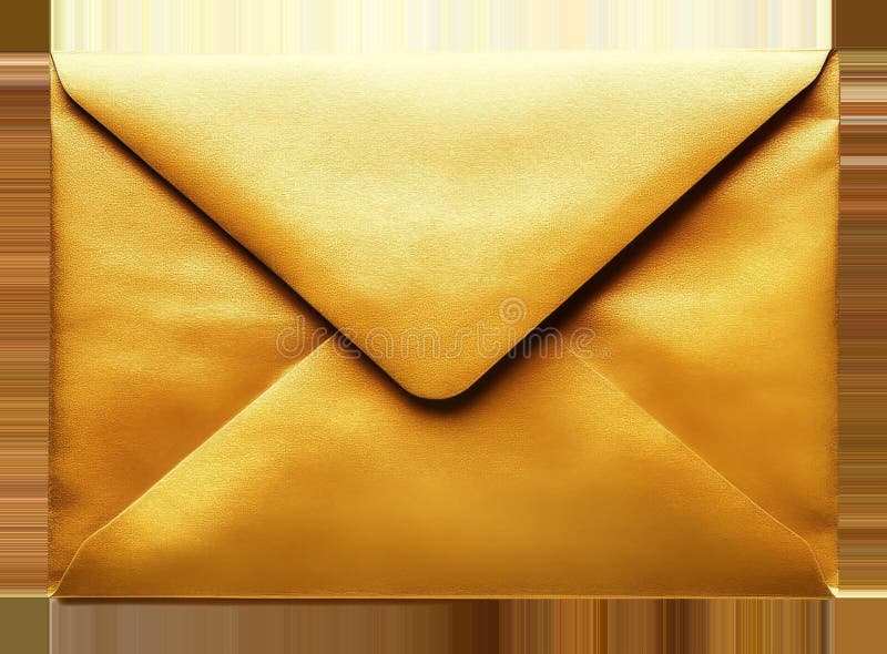 Golden Envelope with Shiny Texture, Invitation Concept Stock Photo ...