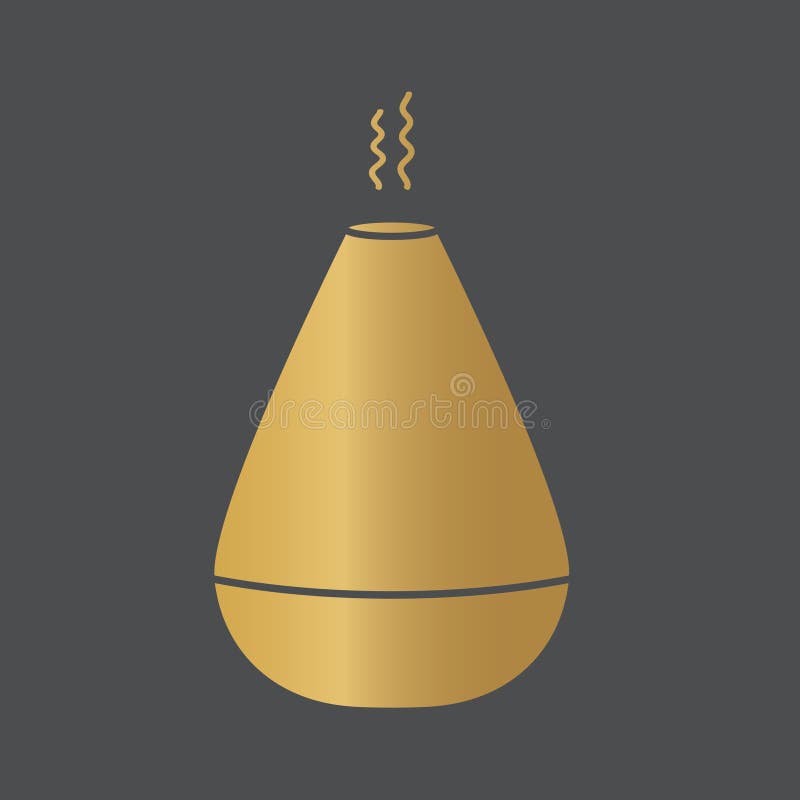 Golden Essential Oil Diffuser Icon Stock Vector - Illustration of ...