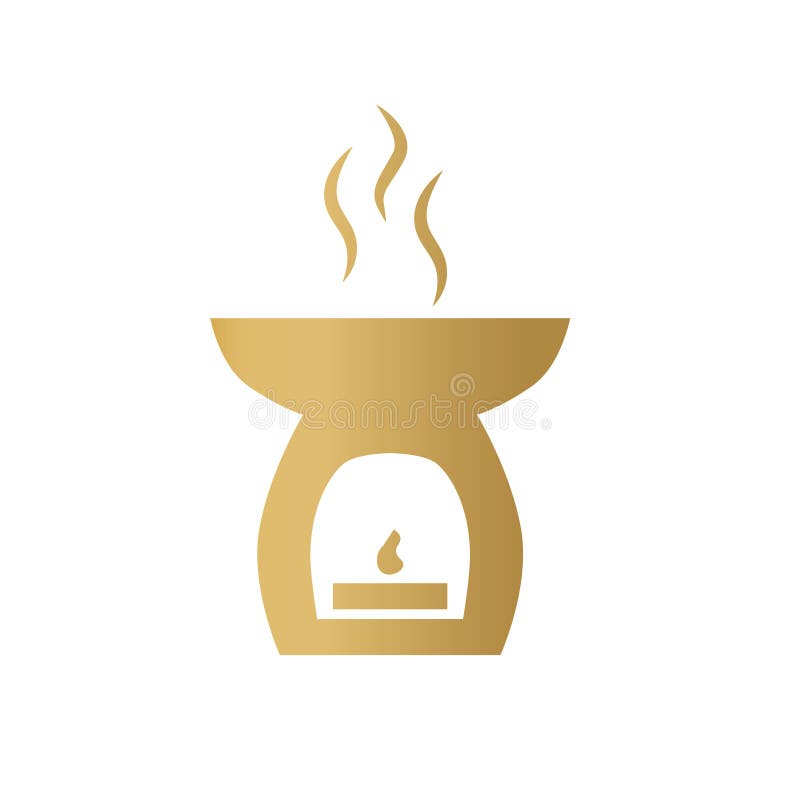 Golden Essential Oil Diffuser Icon Stock Vector - Illustration of ...