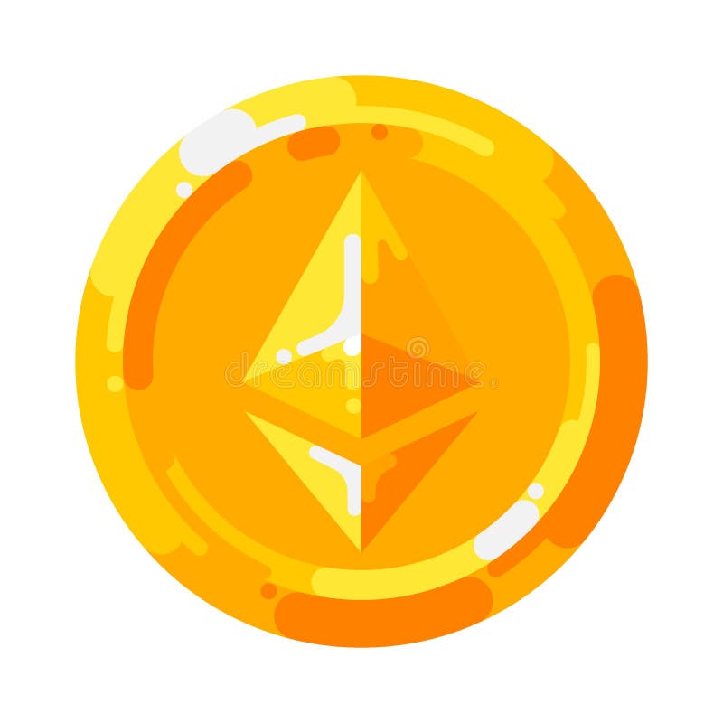Golden Ethereum Coin Crypto Currency Blockchain Symbol Isolated on ... Golden Ethereum Coin Crypto Currency Blockchain Symbol Isolated on ...