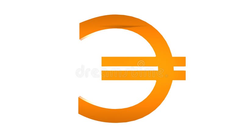 Golden Euro Sign Spinning Animation Seamless Loop on Blue Background ...