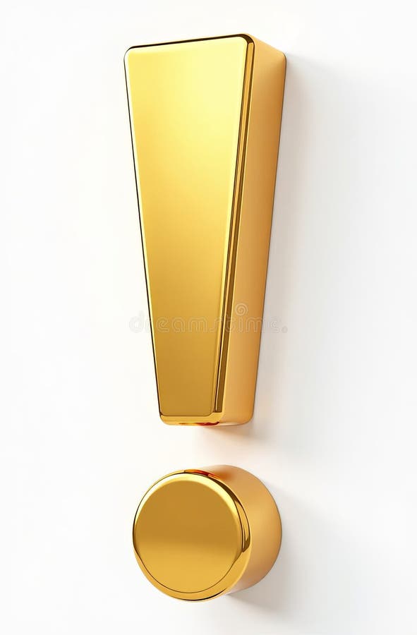 Exclamation Mark 3d Golden Sign Stock Photos - Free & Royalty-Free ...