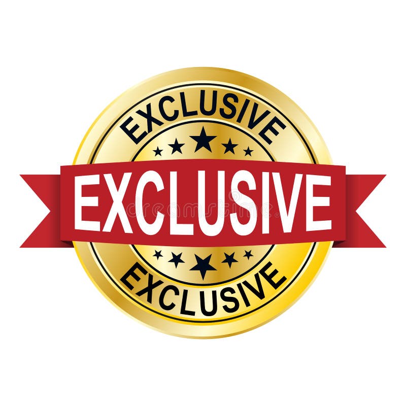 Golden Exclusive Vector Banner with Stars Stock Vector - Illustration ...