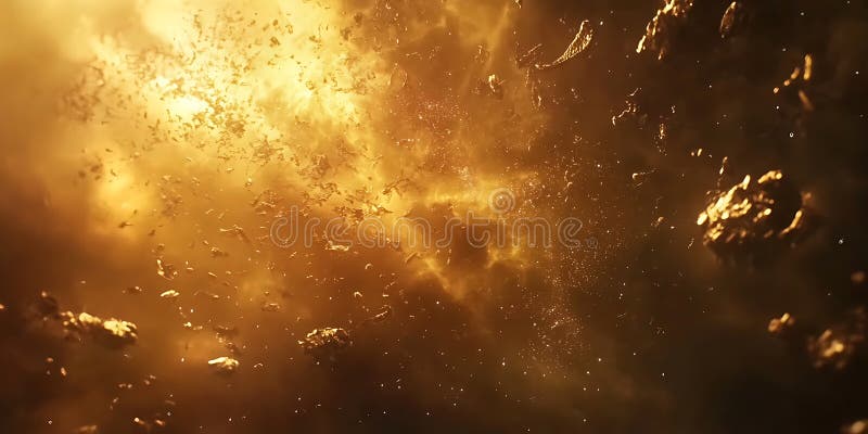 Golden Explosion Background Fiery Abstract Texture Stock Illustration ...