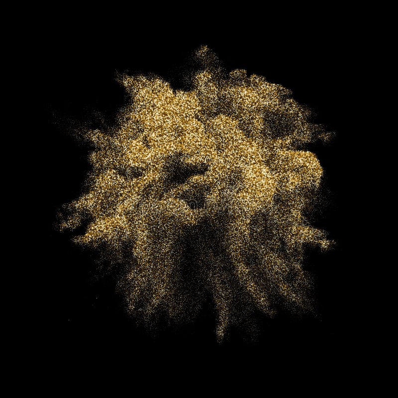 Golden Smoke, Shining Golden Fluid Particles, Liquid Glitter Light Pour ...