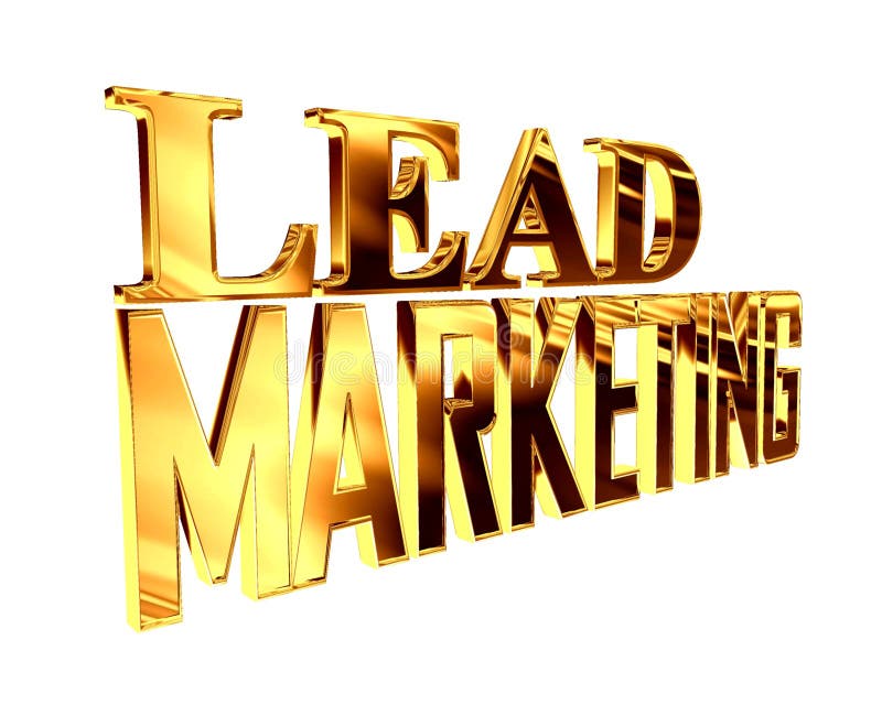 Golden Extensive Lead Marketing Text on a White Background Stock ...