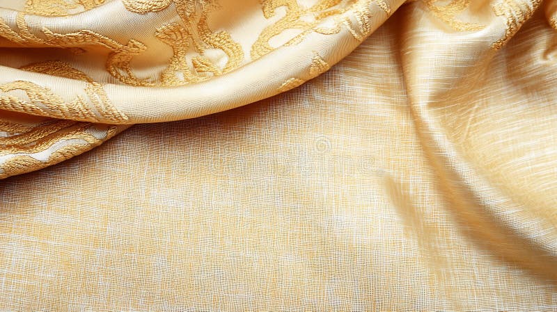 Golden Fabric Draped Embroidered Design Stock Photos - Free & Royalty ...