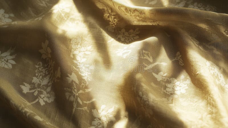 Golden Fabric Texture with Warm Lighting Stock Illustration ...