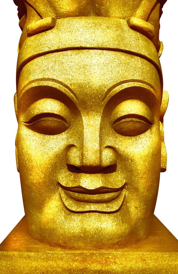 A golden face. stock image. Image of asia, macro, close - 20080079