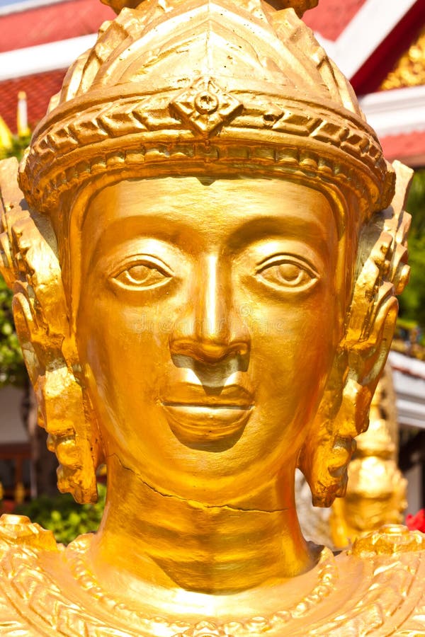 A golden face. stock photo. Image of peace, detail, close - 2842124