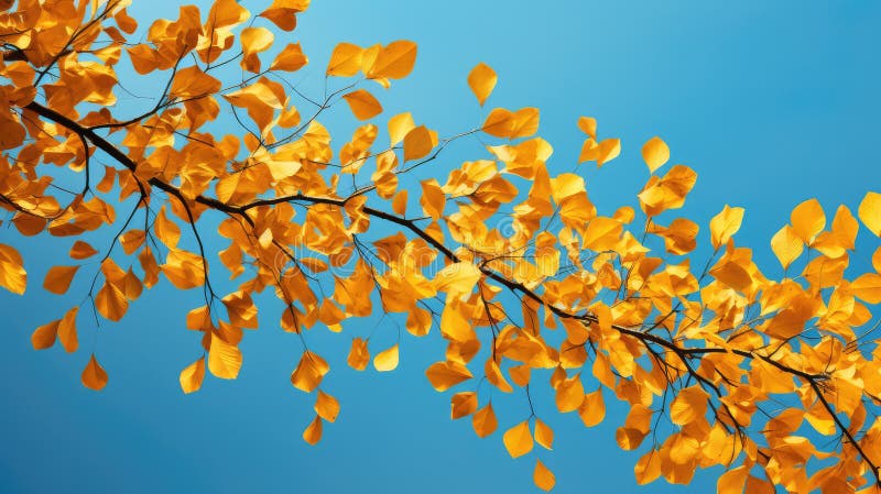 Golden fall leaves pattern stock illustration. Illustration of outdoors ...