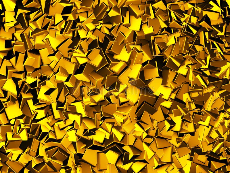 Golden Falling Blocks Wallpaper Background Stock Illustration ...