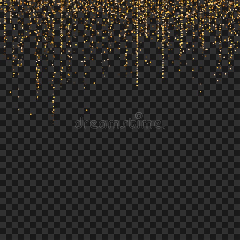 Golden Falling Glitter New Year Christmas Sparkling Lights Vector ...