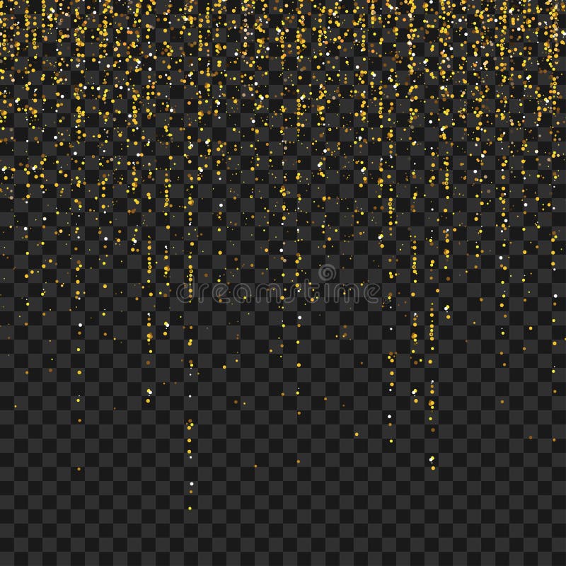 Golden Falling Glitter New Year Christmas Sparkling Lights Vector ...