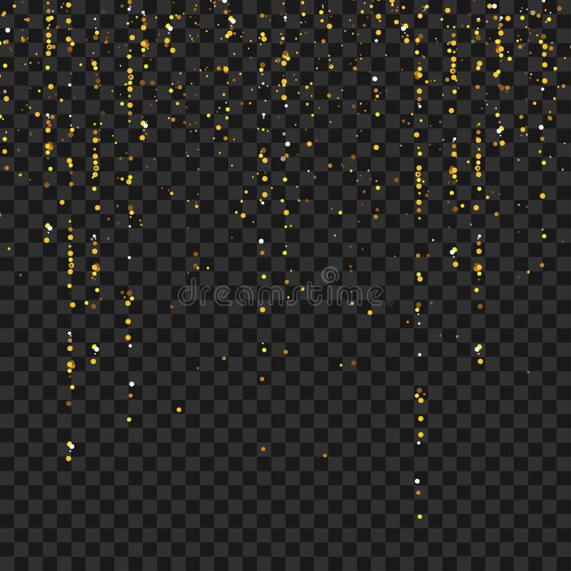 Golden Falling Glitter New Year Christmas Sparkling Lights Vector ...