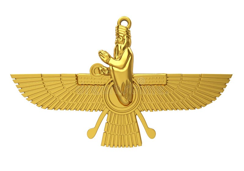 Faravahar- Symbol of Zoroastrianism Stock Vector - Illustration of holy ...