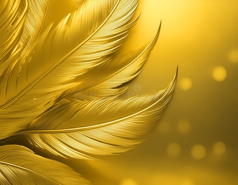 Golden feathers stock illustration. Illustration of high - 326453201