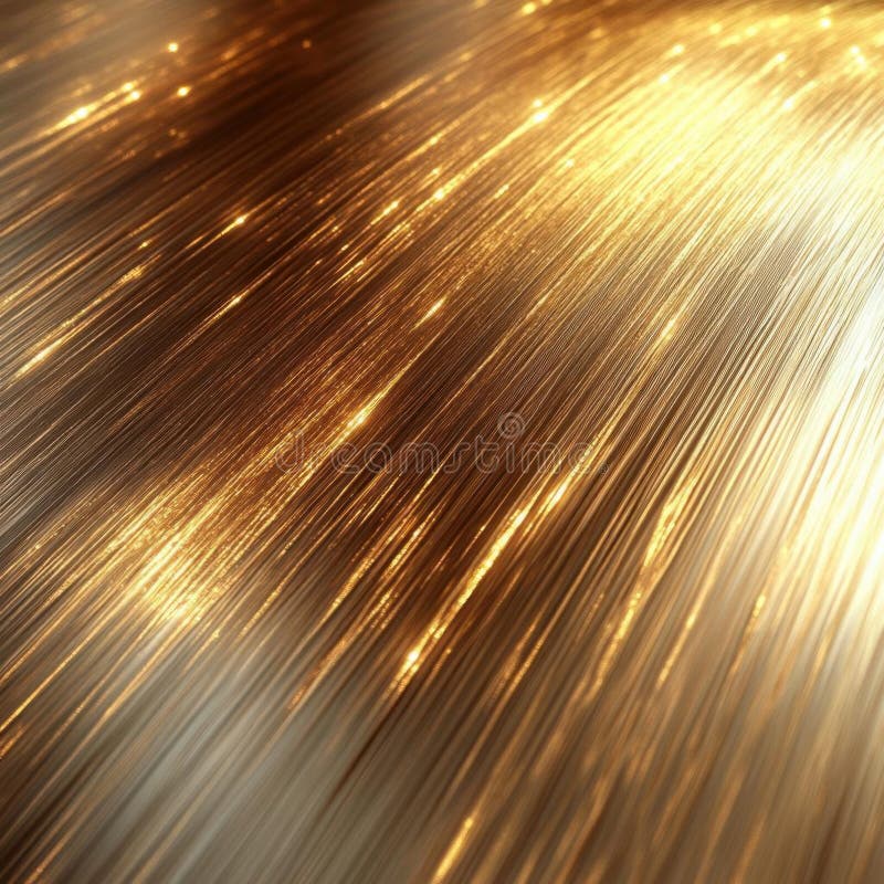 Golden Fiber Optics with Abstract Background, and Technology Stock ...