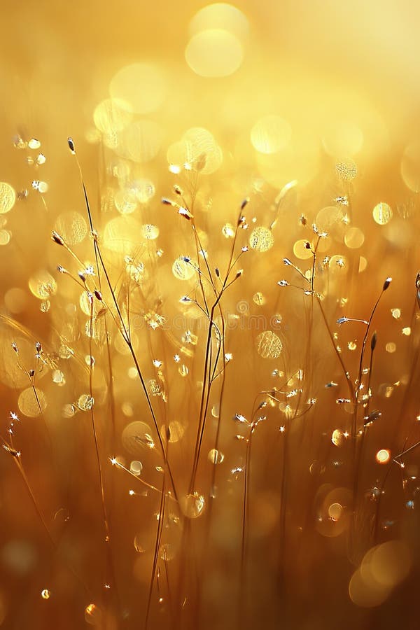 Golden Fields of Tall Grass Reflect the Warm Sunlight during the Serene ...