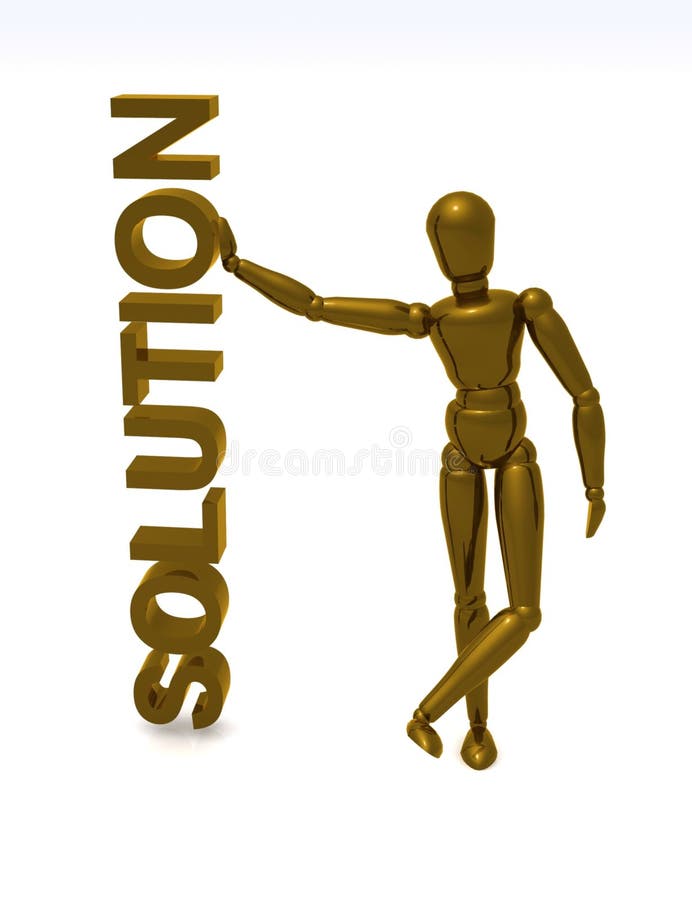 Golden figure and solution stock illustration. Illustration of lean ...