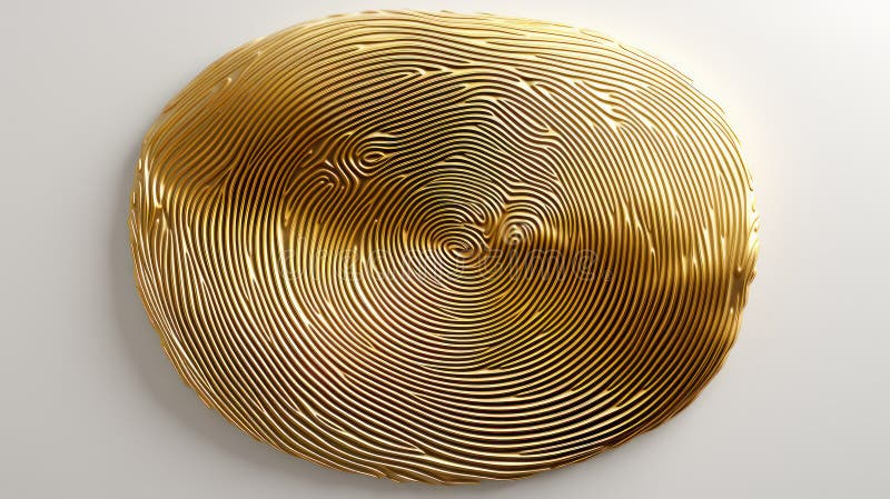 Golden Fingerprint Elegance Stock Photo - Image of confidential, unique ...