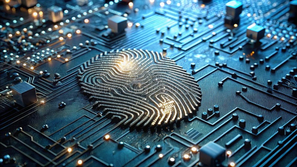 A Golden Fingerprint Embedded within a Complex Circuit Board ...