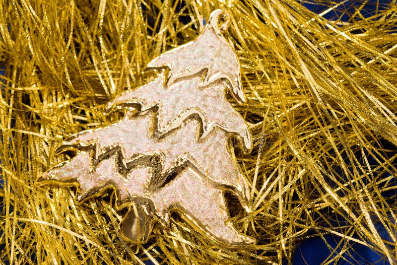 Golden fir stock photo. Image of christmas, year, celebration - 7125456