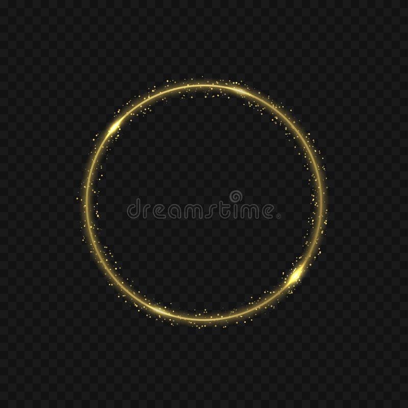 Golden fire ring stock vector. Illustration of background - 105795671