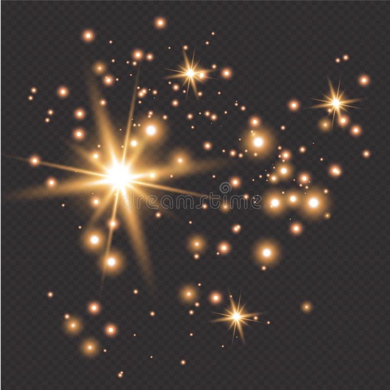 Golden Fire on a Transparent Background, Stock Vector - Illustration of ...