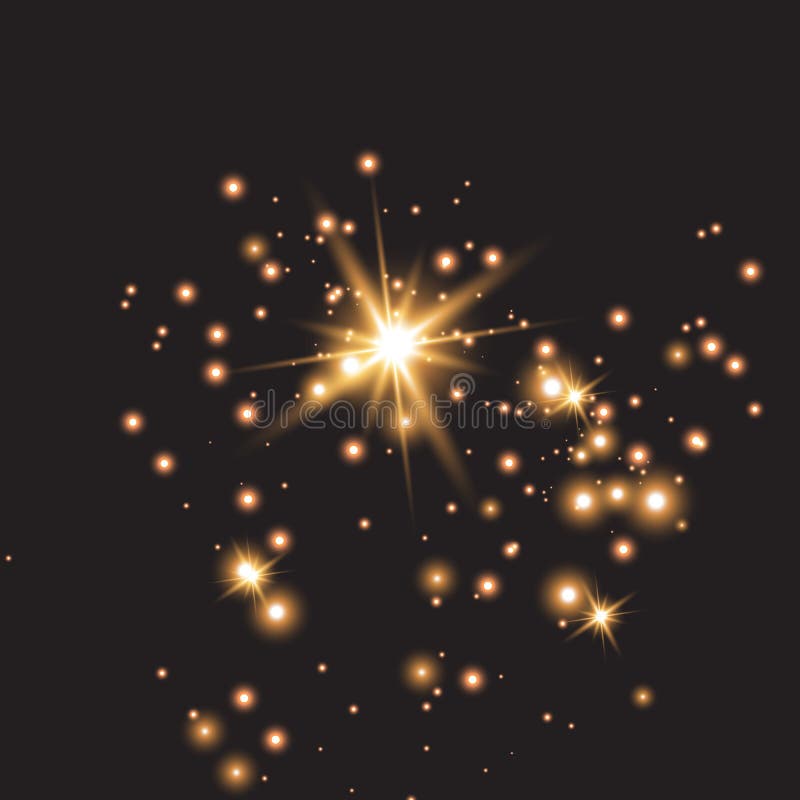 Golden Fire on a Transparent Background, Stock Vector - Illustration of ...