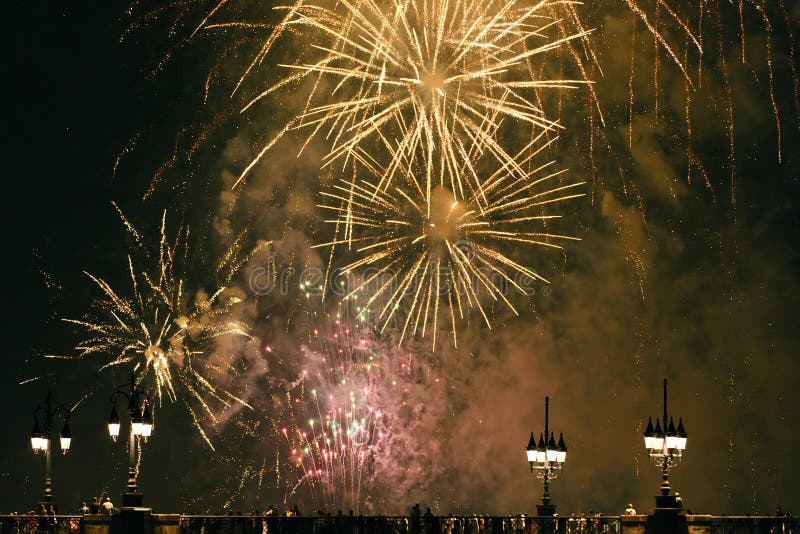 Golden Fireworks stock image. Image of golden, fireworks - 15289701