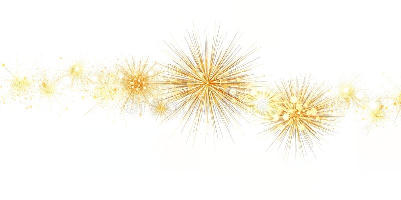 Golden Fireworks Display Sparkling Celebration Burst Festive Design ...
