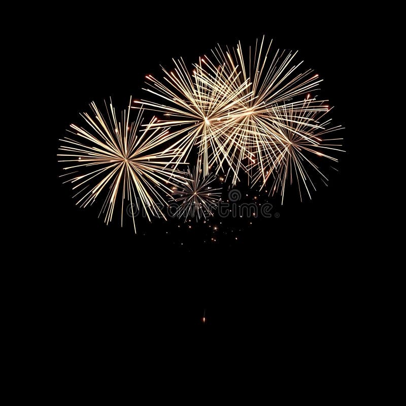 Golden Fireworks Night Explosion Stock Photo - Image of ecommerce ...