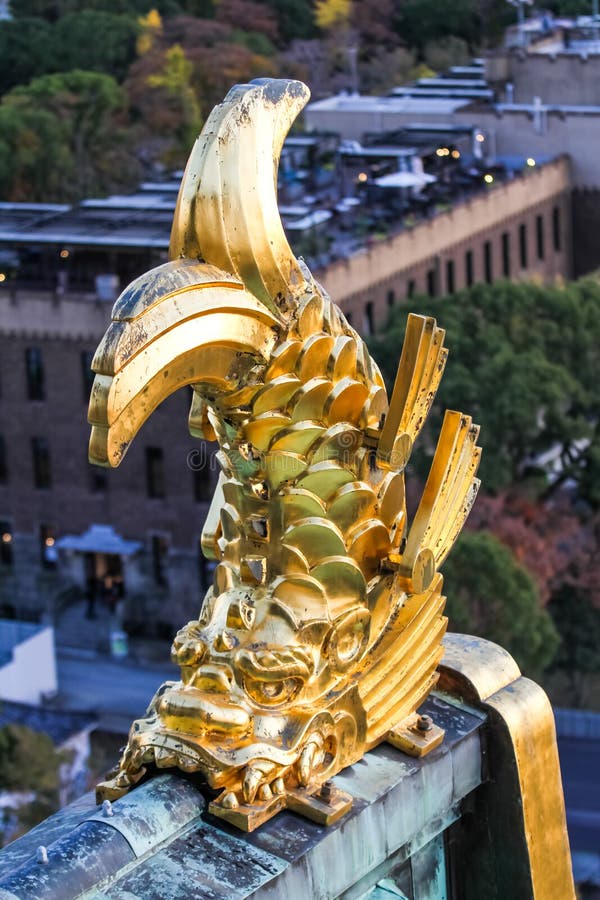 Golden fish stock image. Image of sakura, pink, beautiful - 178628527