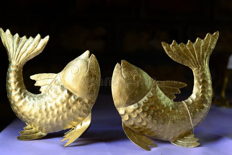 Golden Fish stock image. Image of shadow, travel, metal - 42584441