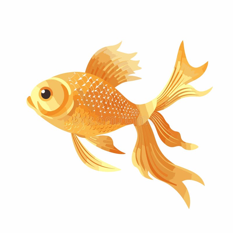 Golden Fish Vector Flat Minimalistic Isolated Illustration Stock Photo ...