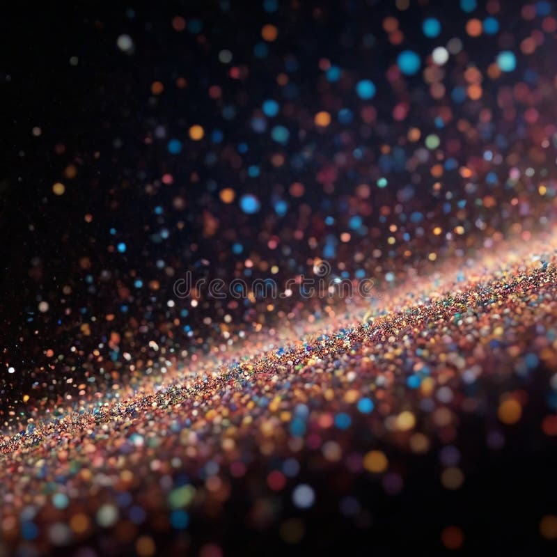 Golden Flakes-glittering Gold Particles are Scattered on the Black ...