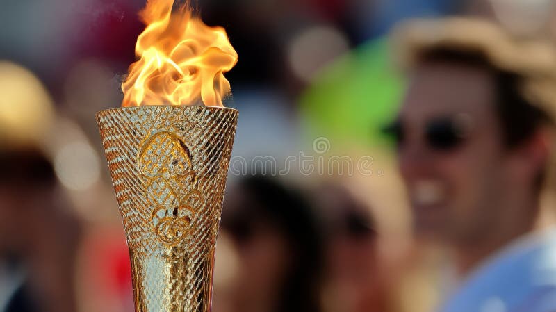 Flame of Unity - Olympic Torch Ceremony Stock Image - Image of festival ...