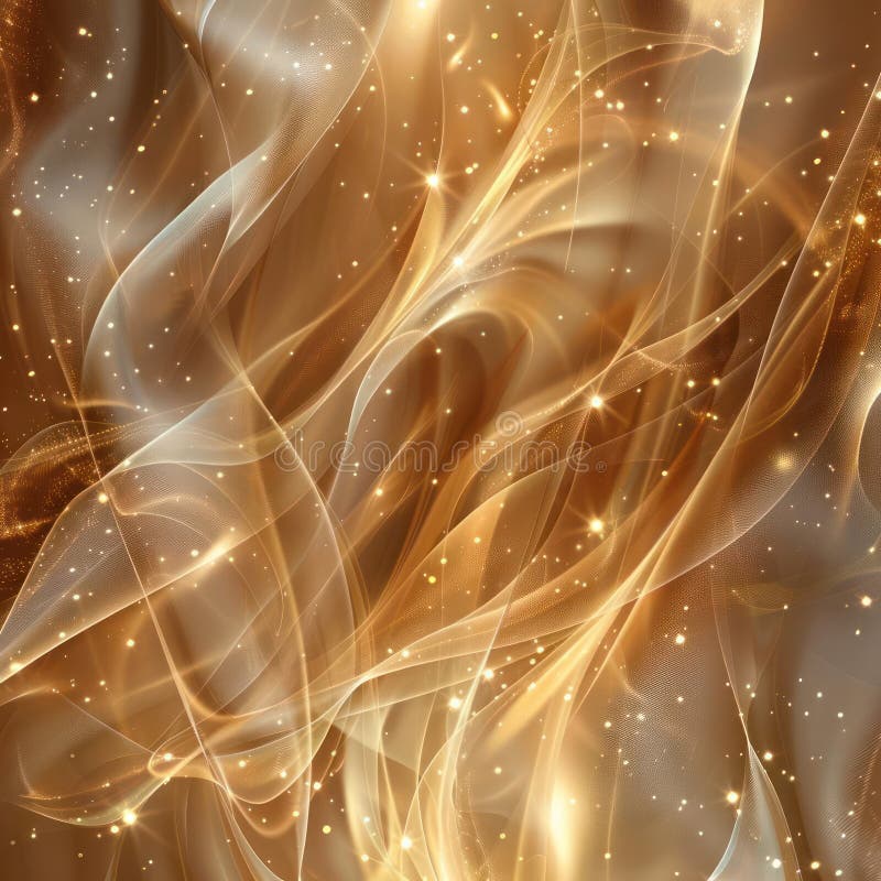 A Golden Flame with a Soft, Flowing Texture Surrounded by Sparkling ...