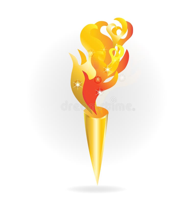 Golden Flame Wave stock illustration. Illustration of abstract - 4497216